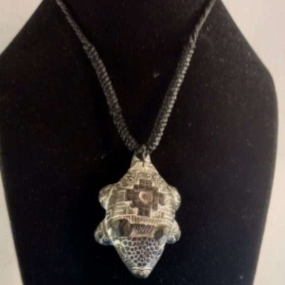 Jewelry | Peruvian Necklace Woven In Macrame Thread And Natural Stone ...